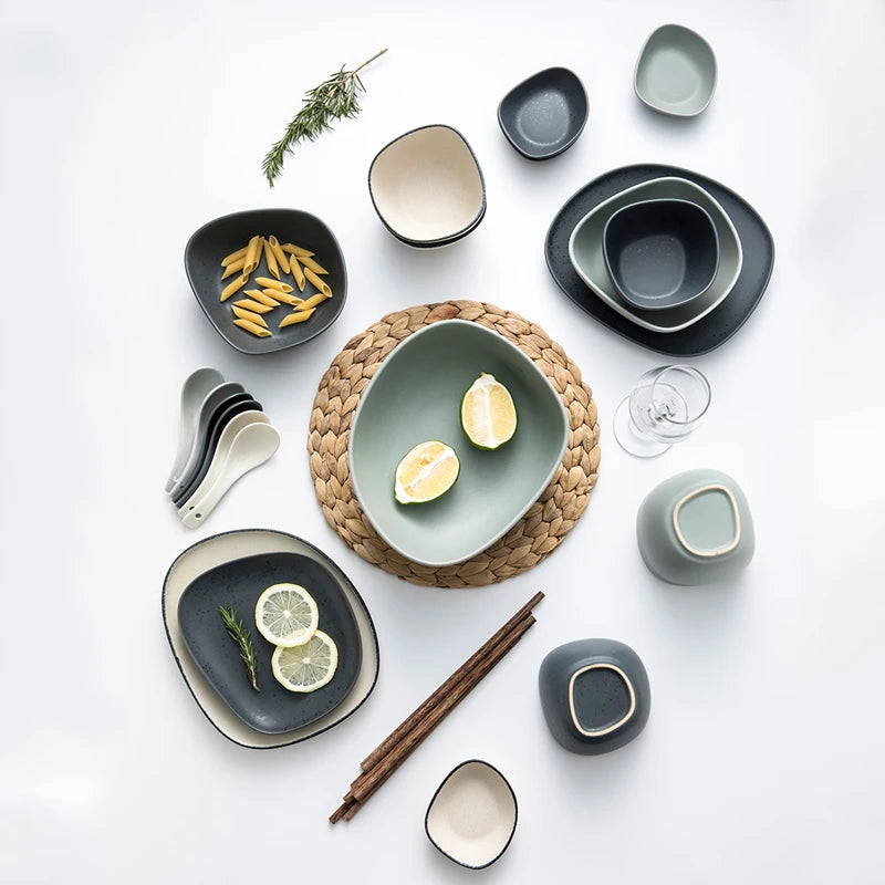 Modern Ceramic Stoneware Dinnerware Collection For on Luulla