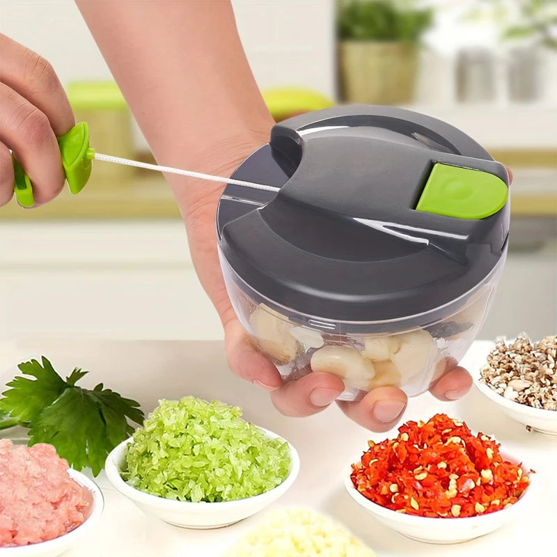 Hand-powered Food Chopper With Pull Cord on Luulla