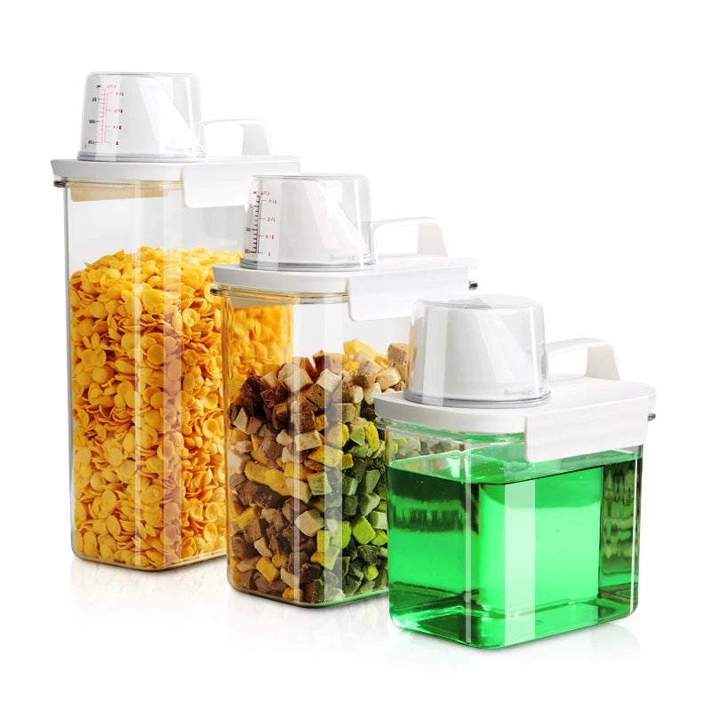Airtight Food Storage Containers With Measuring Lids on Luulla