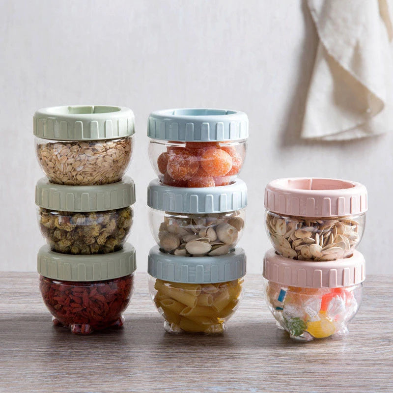 Stackable Airtight Containers With Colorful Screw Lids on Luulla