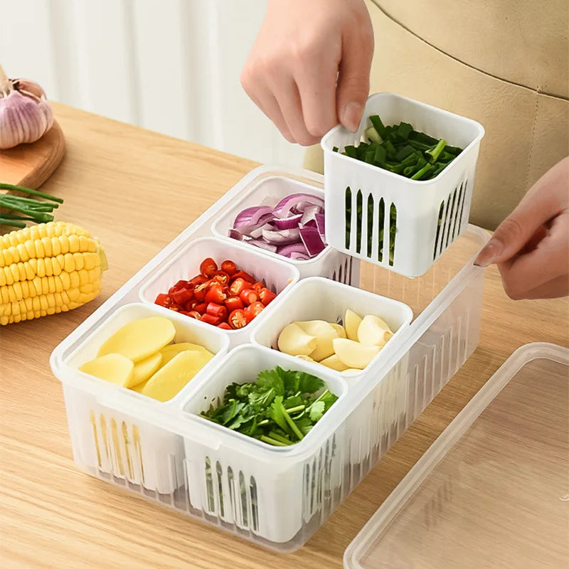 Multi-compartment Kitchen Organizer For Fresh Produce on Luulla