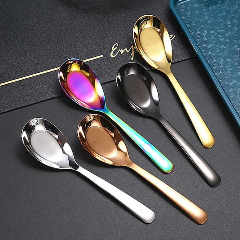Stainless Steel Rainbow And Gold Teaspoon Collection on Luulla