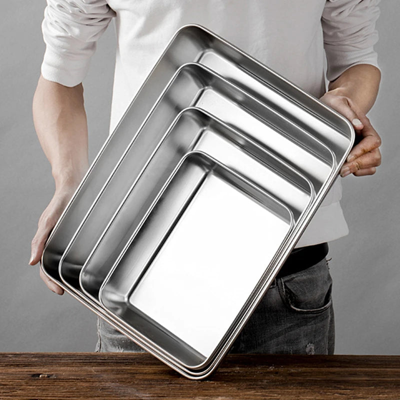Stackable Stainless Steel Rectangular Baking Pans Collection on Luulla