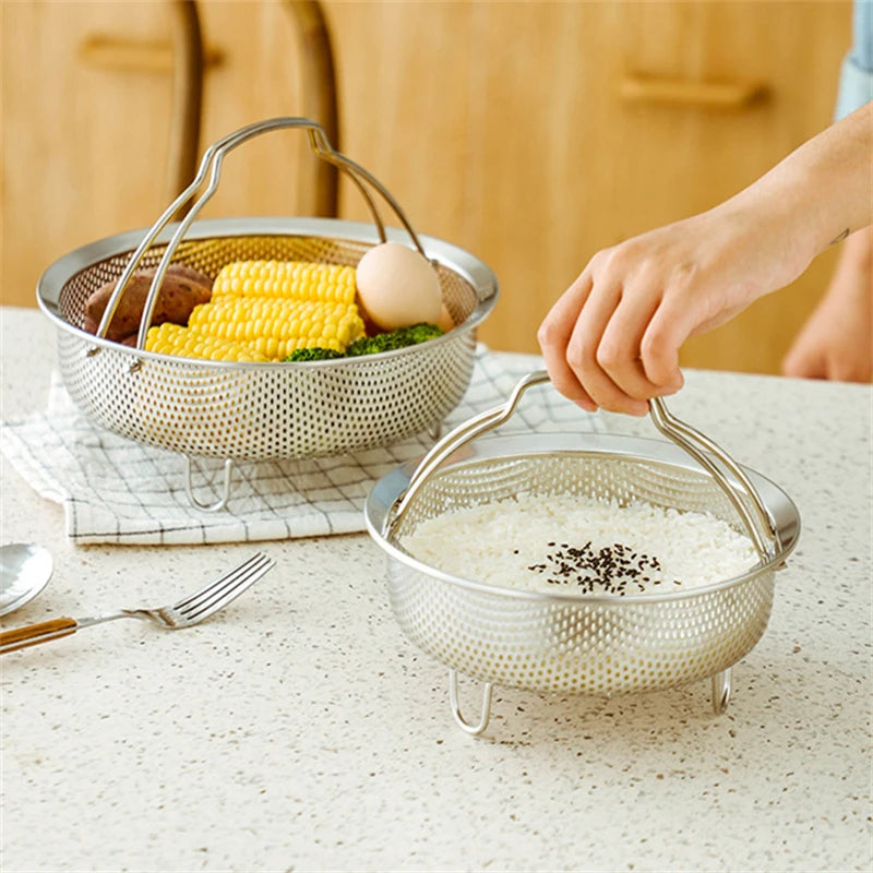 Stainless Steel Double Basket Colander With Handles on Luulla
