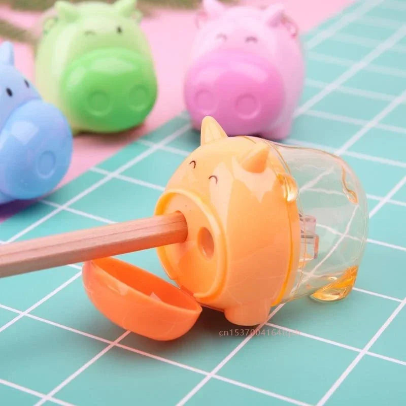 Cute Animal Pencil Sharpener With Lid Protection on Luulla
