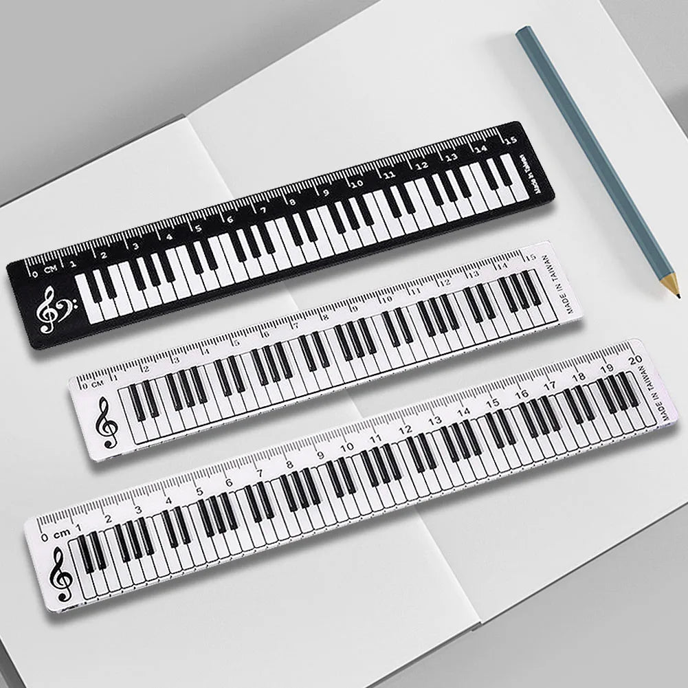 Piano-themed Plastic Ruler With Metric Measurements on Luulla
