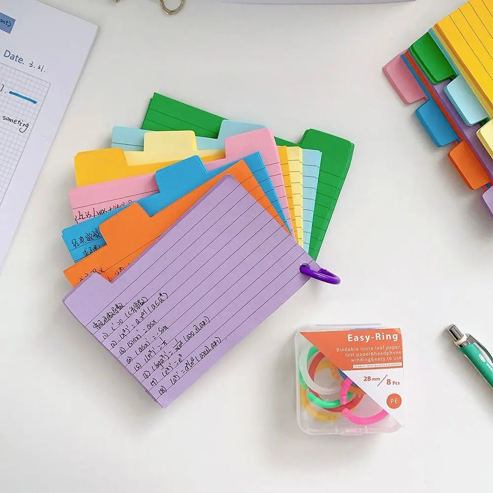 Colorful Index Cards With Organization Dividers And Ring on Luulla