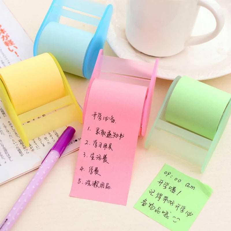 Colorful Sticky Note Rolls With Dispenser Holder on Luulla