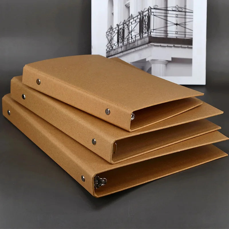 Brown Kraft A4 Binders With Metal Rings on Luulla