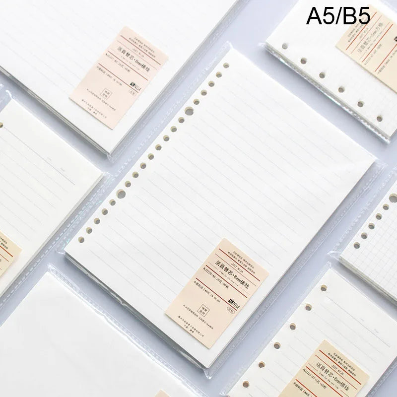 Minimalist A5 B5 Refillable Lined Notebook Paper Refill on Luulla