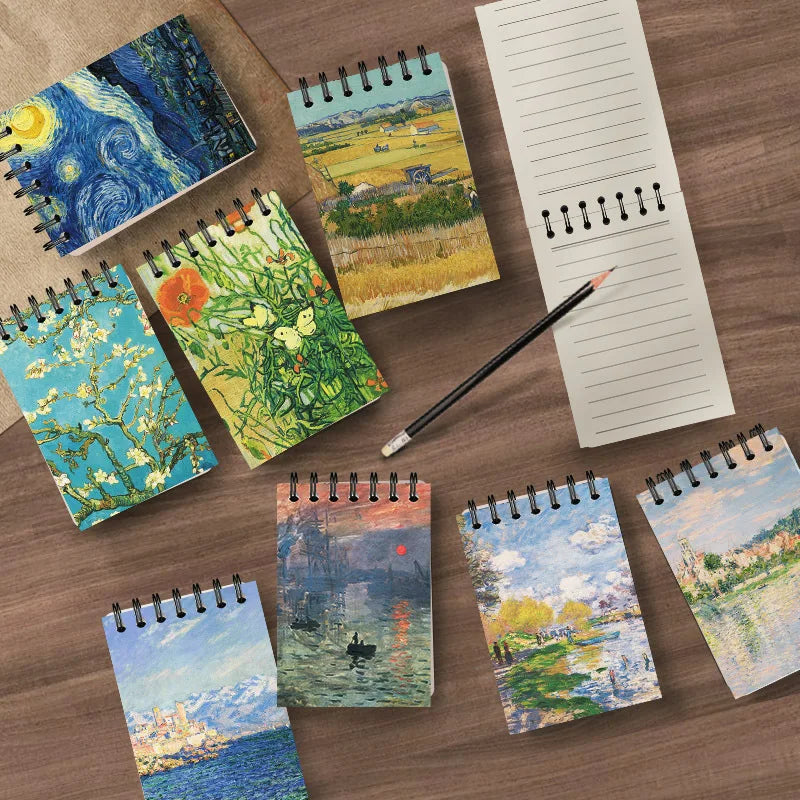 Spiral Notebooks With Famous Artworks, 7-pack on Luulla