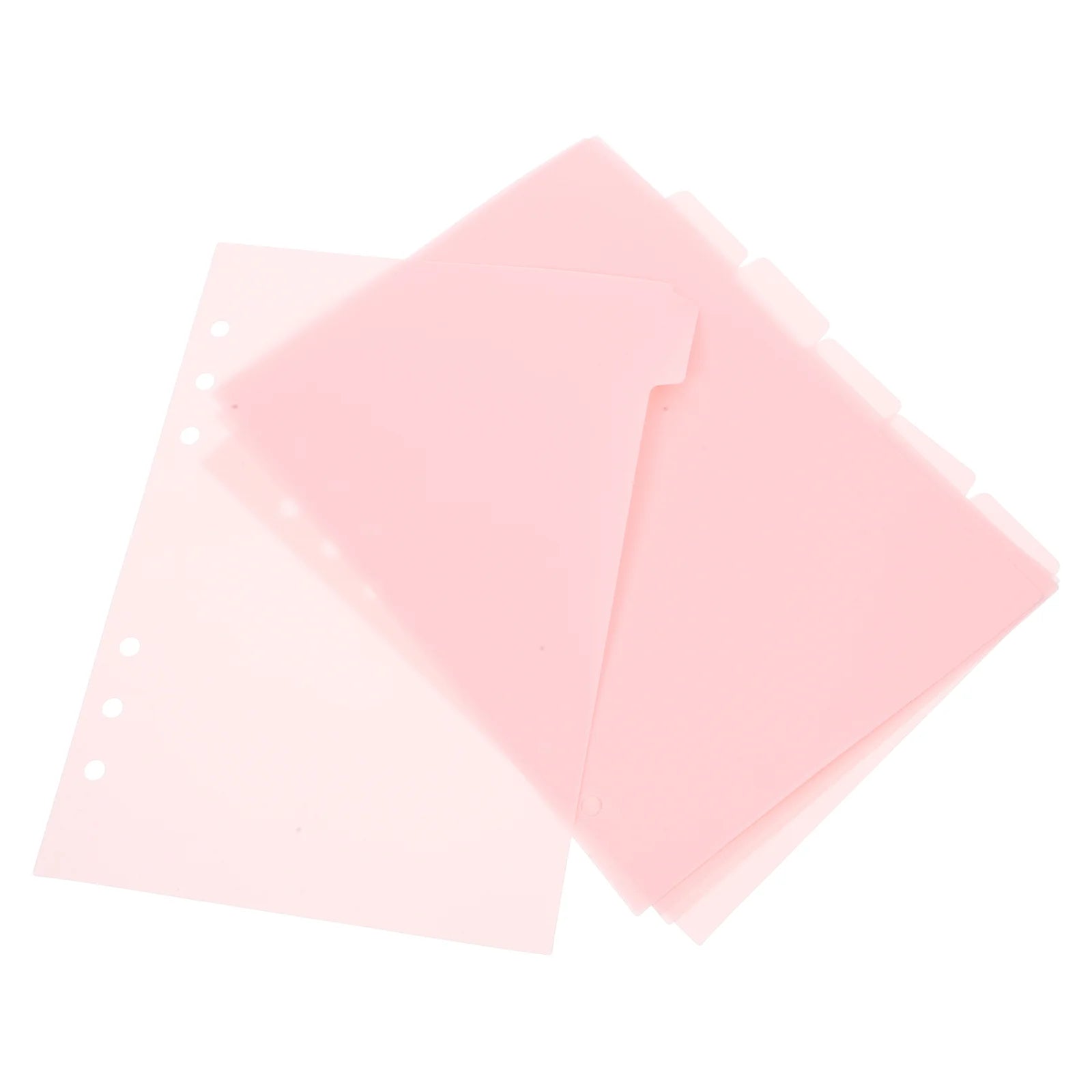 Transparent Pink Tabbed A5 Six-hole Dividers on Luulla