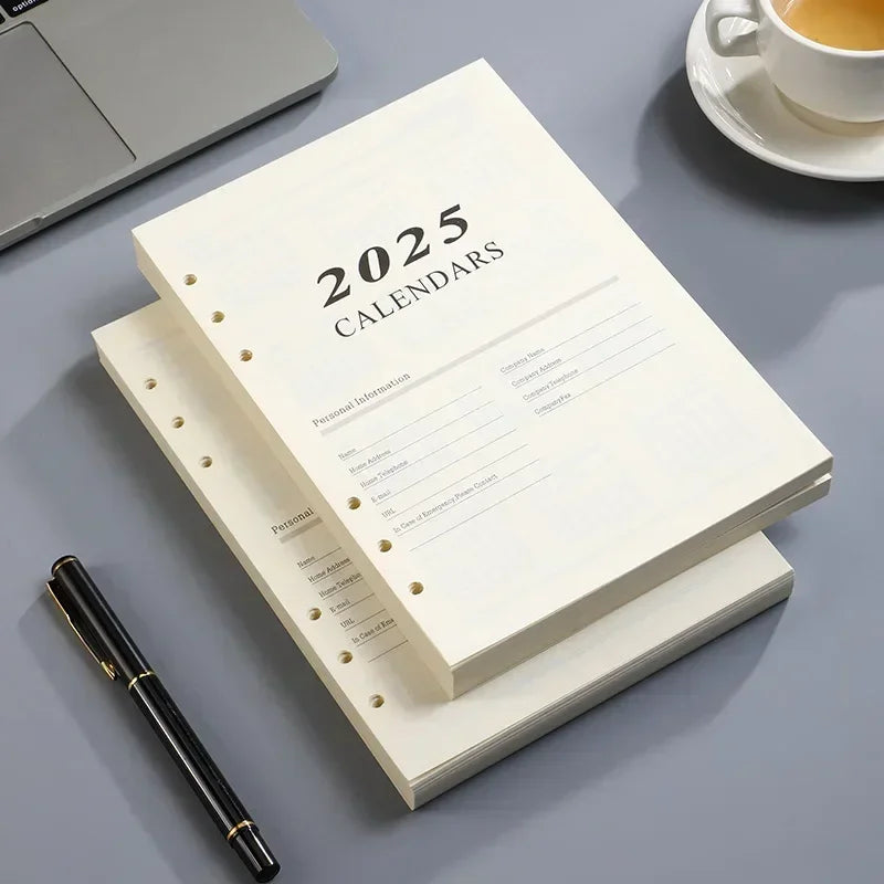 Refillable A5 2025 Planner With Personal Information Pages on Luulla