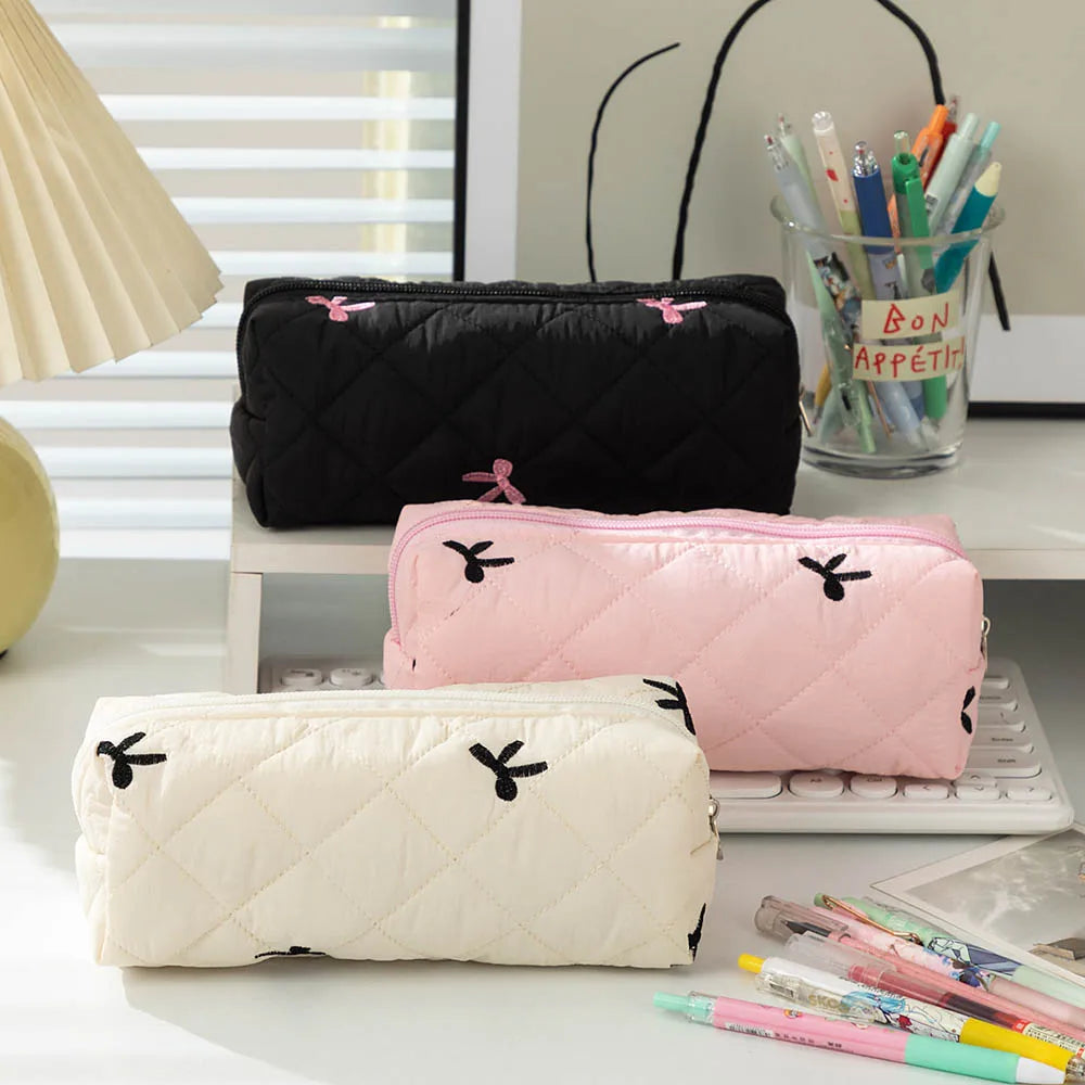 Quilted Pastel Pencil Case With Zipper on Luulla