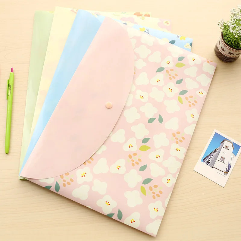 Floral Patterned A4 Snap Closure File Holders on Luulla