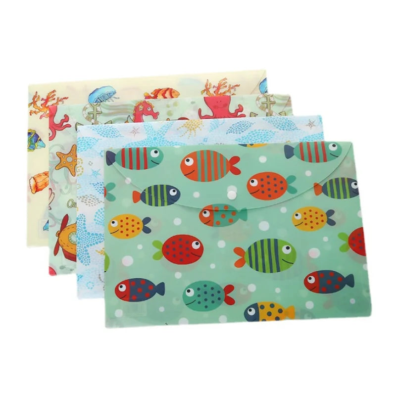 Colorful Waterproof Ocean-themed Document Folder Collection on Luulla