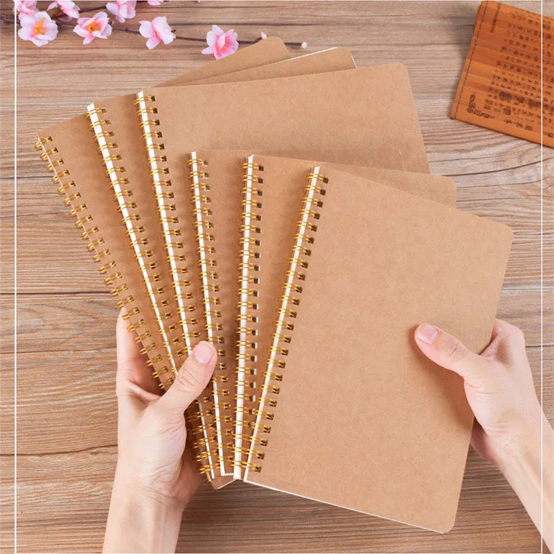 Kraft Brown Spiral Notebooks With Blank Pages on Luulla