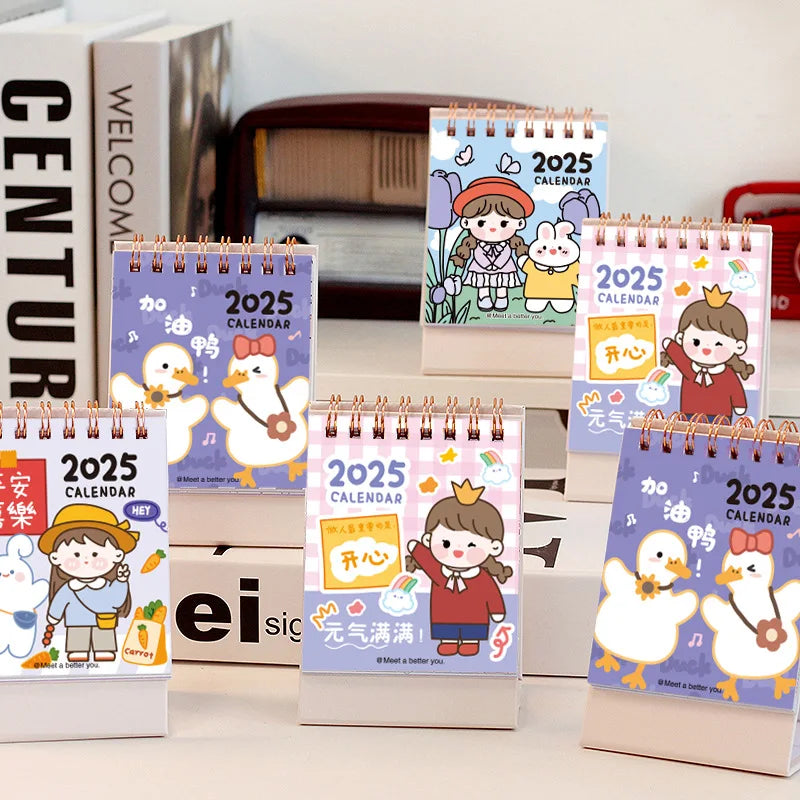 2025 Cartoon Desk Calendar With Cute Illustrations on Luulla