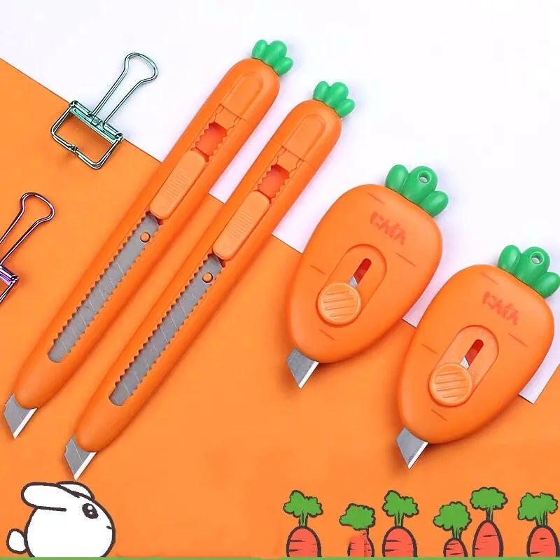 Carrot-themed Utility Cutter With Safety Lock on Luulla