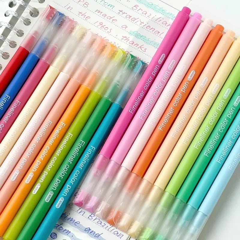 Vibrant Multicolor Fine Tip Gel Pens Collection on Luulla