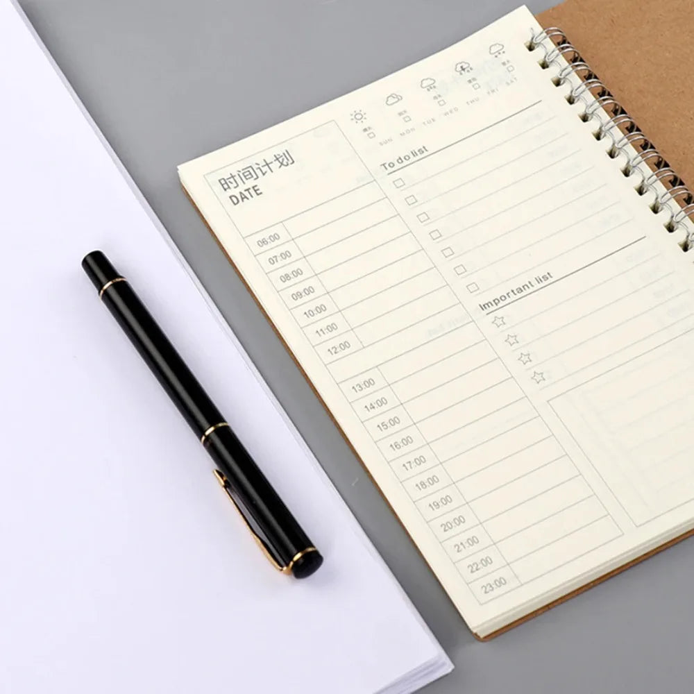 Spiral Daily Planner With Pen, Time Management Tool on Luulla