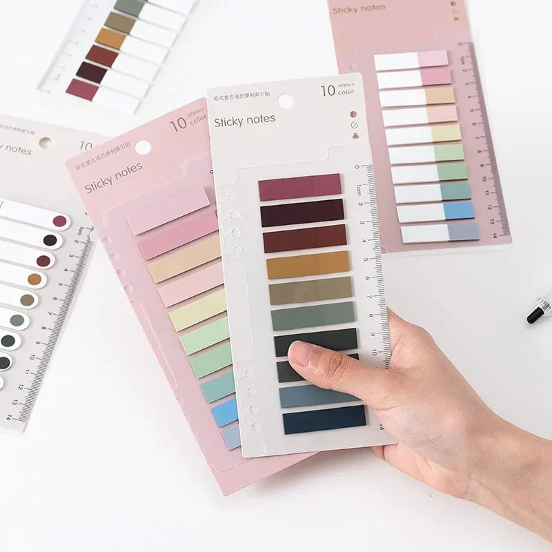 Colorful Gradient Sticky Notes With Ruler Guide on Luulla