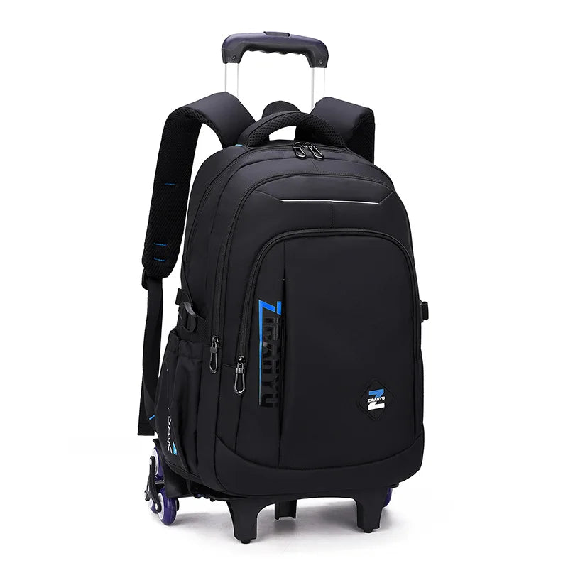 Durable Rolling Backpack With Retractable Handle Wheels on Luulla