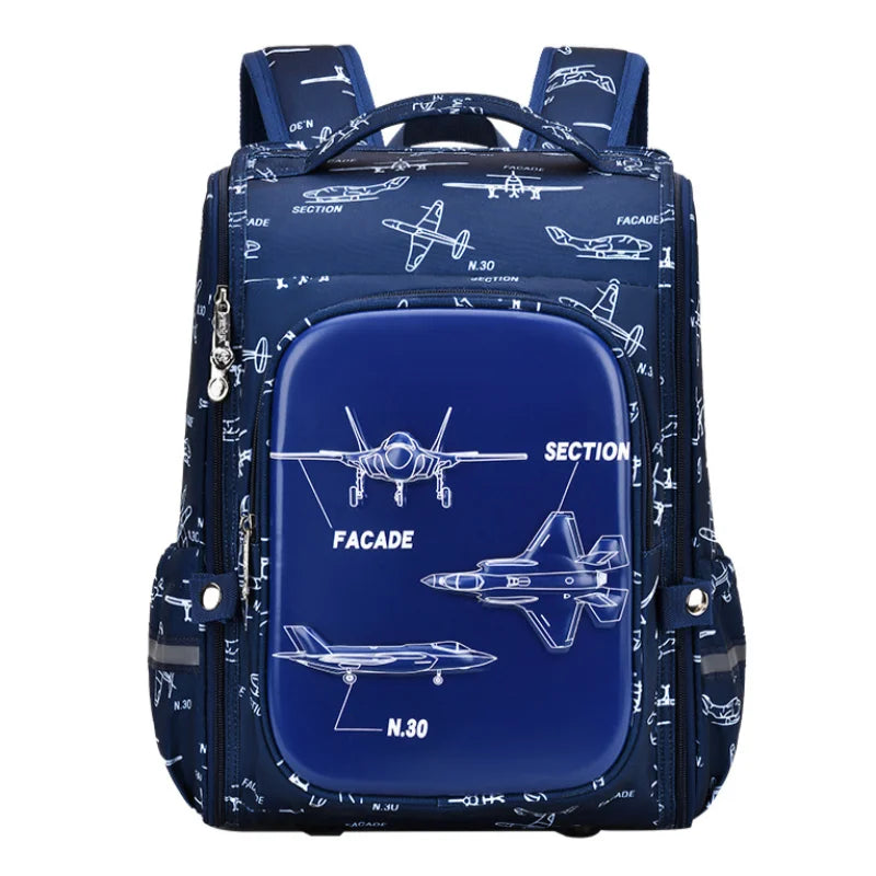 Blueprint-inspired Kids Backpack With Airplane Graphics on Luulla