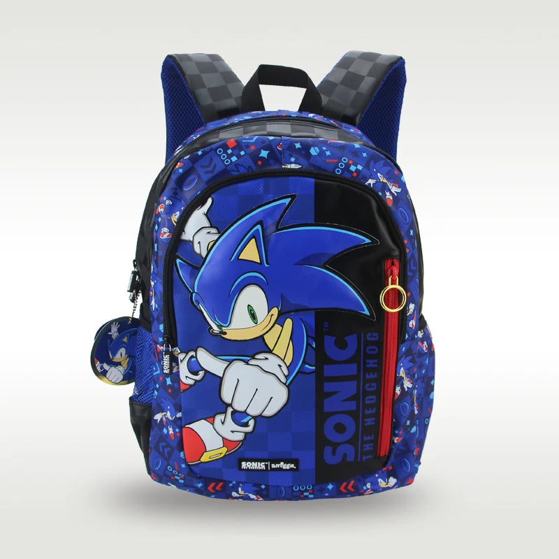 Sonic Hedgehog Kids Backpack With Multiple Pockets on Luulla