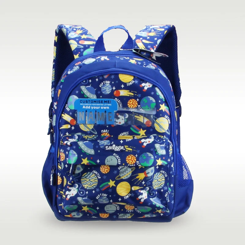 Space-themed Kids Backpack With Customizable Name Patch on Luulla