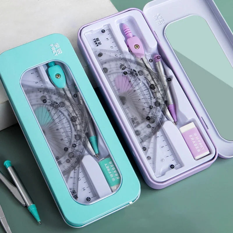 Precision Geometry Kit With Ruler, Compass, Eraser on Luulla