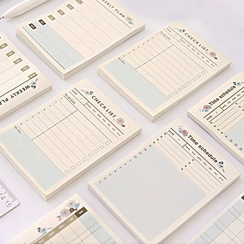 Weekly Planner Checklist With Time Schedule Pads on Luulla