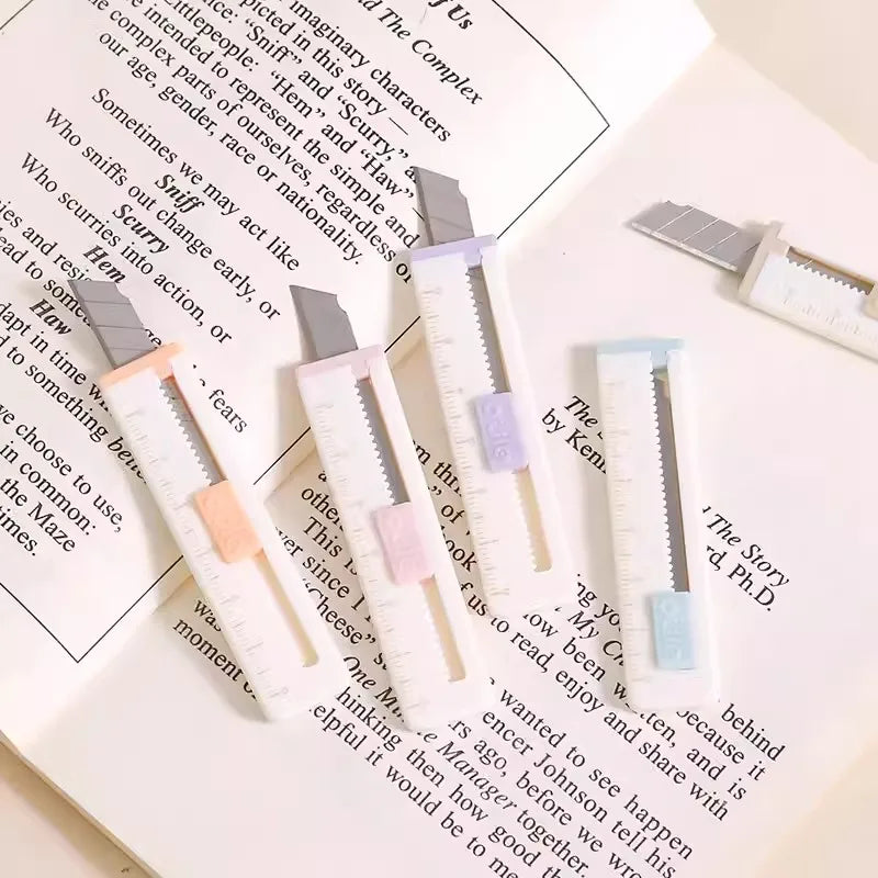 Colorful Retractable Utility Knives With Ruler on Luulla