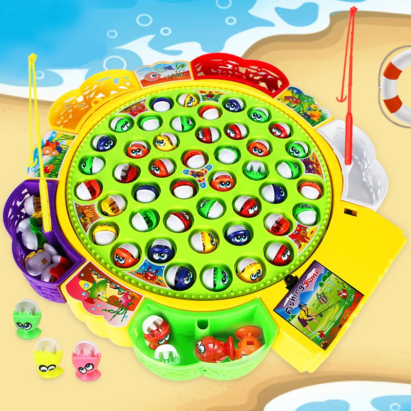 Magnetic Rotating Fishing Game Includes Colorful Fish on Luulla