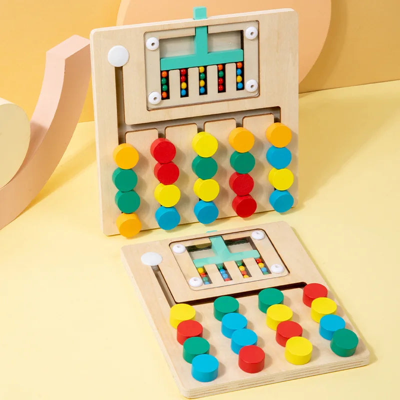 Wooden Montessori Counting Toy With Colorful Beads on Luulla