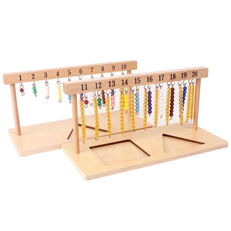 Montessori Wooden Math Counting Bead Rods Kit on Luulla