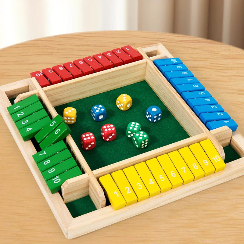 Wooden Dice Game With Numbered Tiles on Luulla