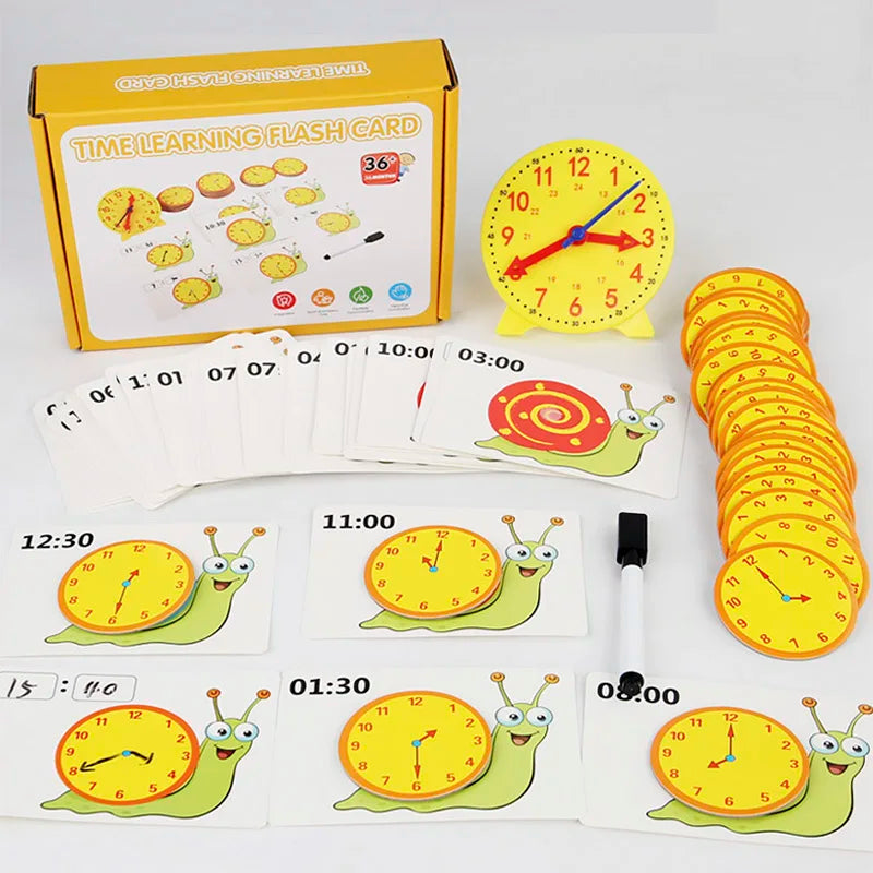 Educational Clock Flashcards With Teaching Tools on Luulla