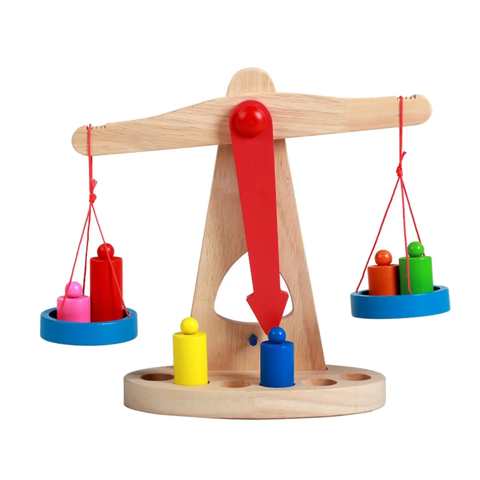 Wooden Balance Scale Toy, Colorful Learning Tool on Luulla