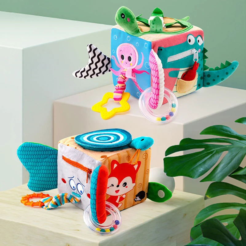 Soft Activity Cube With Interactive Animal Designs on Luulla