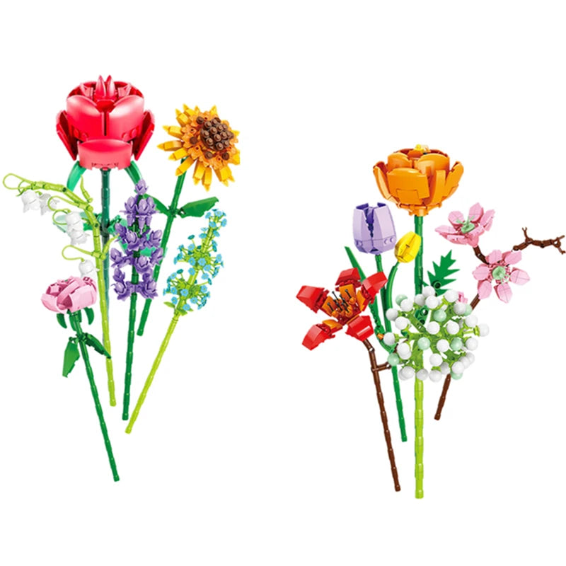 Buildable Botanical Collection With Vibrant Colorful Flowers on Luulla