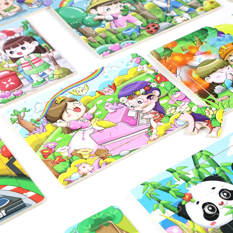 Colorful Wooden Animal Jigsaw Puzzles For Kids on Luulla