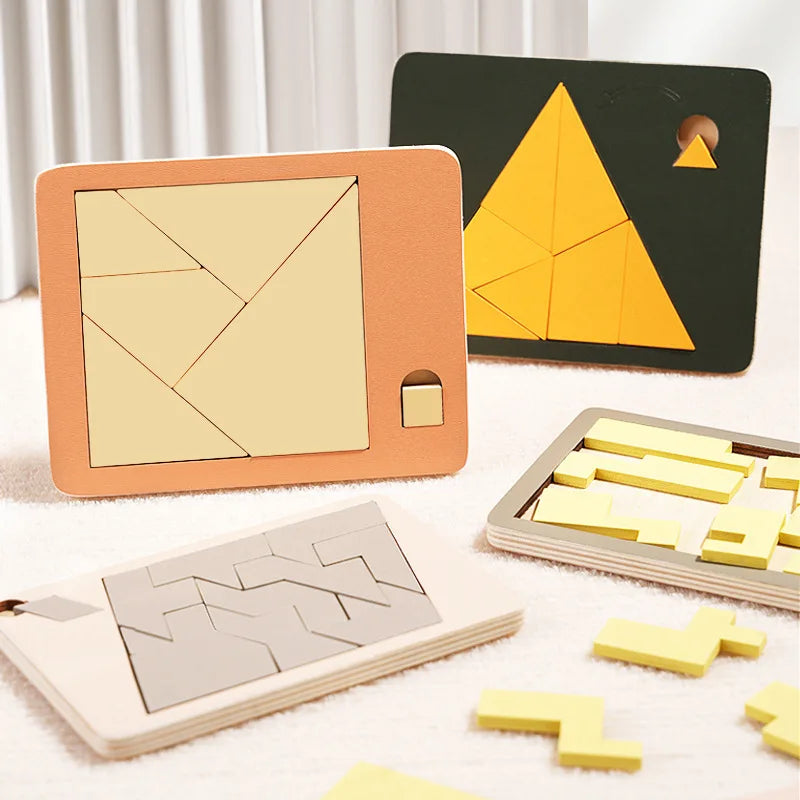 Geometric Puzzle Boards With Various Shapes Challenges on Luulla