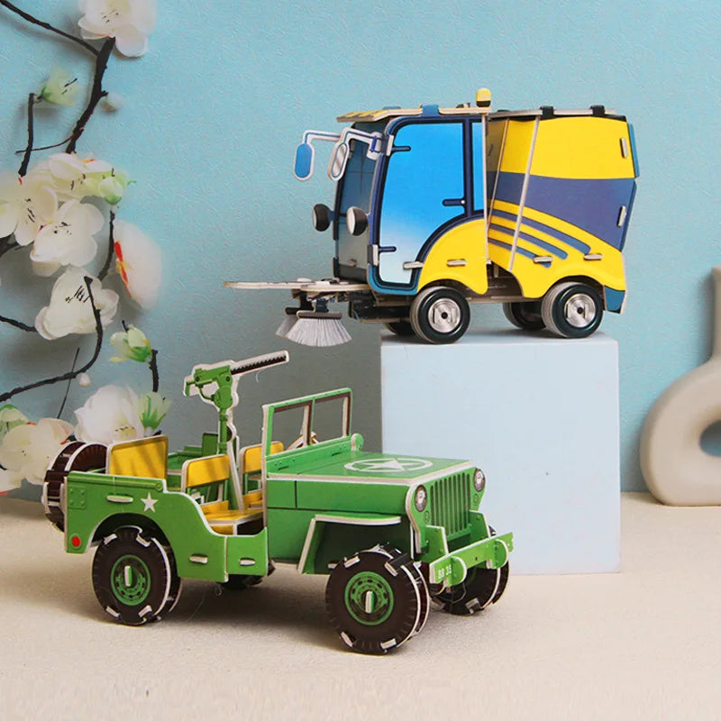 3d Puzzle Assembly Model Kit With Wheels on Luulla