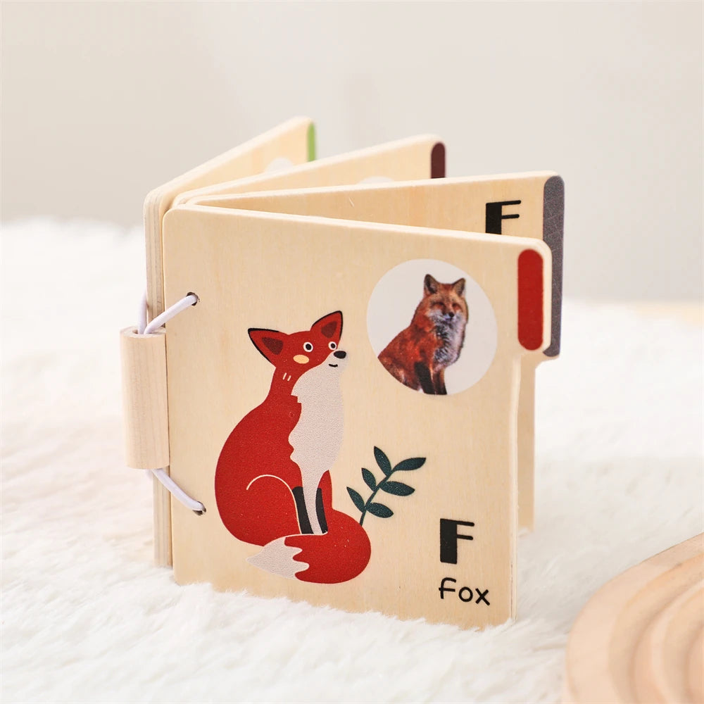 Wooden Educational Animal Alphabet Baby Learning Book on Luulla