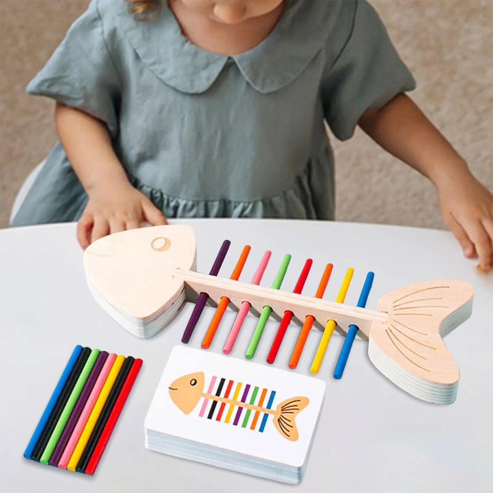 Wooden Fish Montessori Color Matching on Luulla